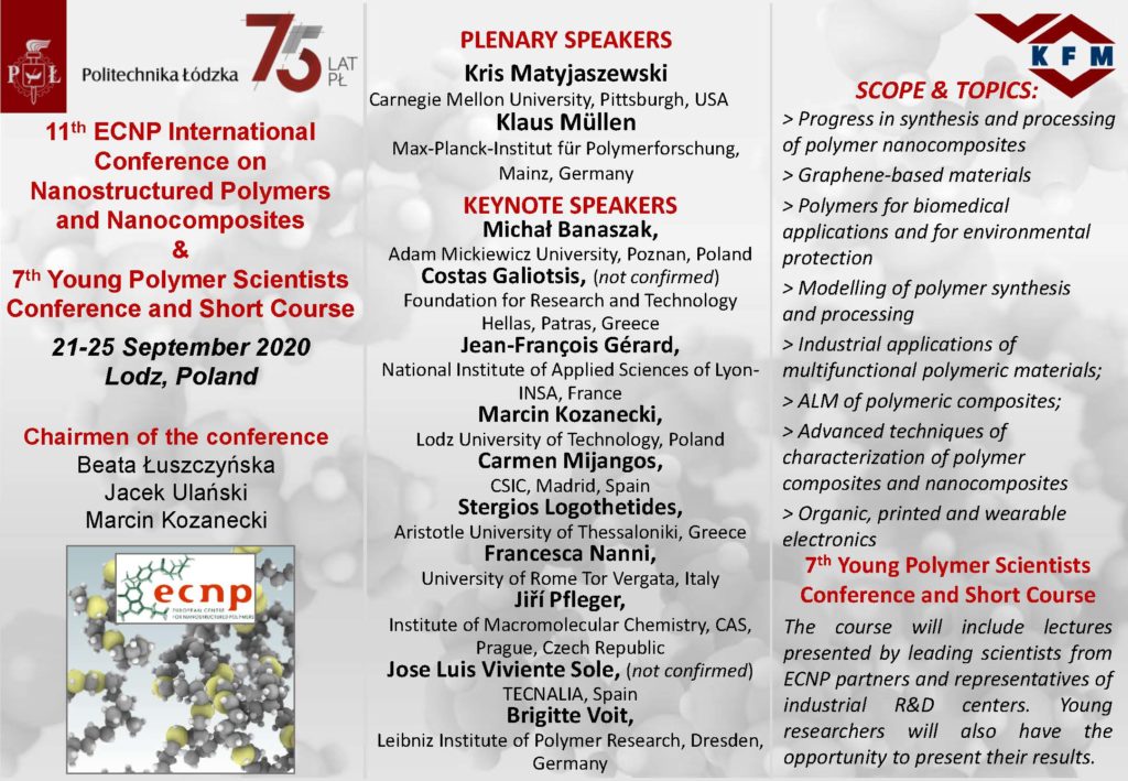 11th ECNP International Conference on Nanostructured Polymers and ...
